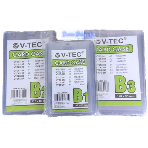 Jual Plastik Name Tag Mika Id Card V-TEC ID Card Ukuran B1 B2 B3 [Pack] | Shopee Indonesia