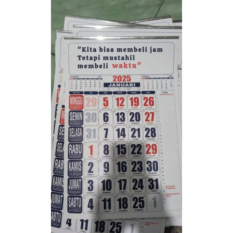 Jual PROMO KALENDER DINDING 12 HALAMAN 2025 min 50 pcs / KALENDER ...