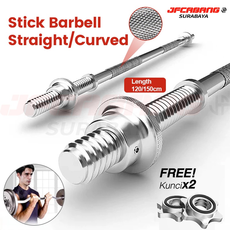 Jual Stick Barbel Dumbell Solid Bar Barbell Stik Lurus Straight Bar ...