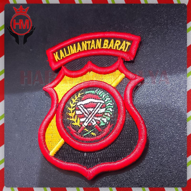 Jual Badge Bordir Polda Kalbar Emblem Bordir Logo Polda Kalimantan ...