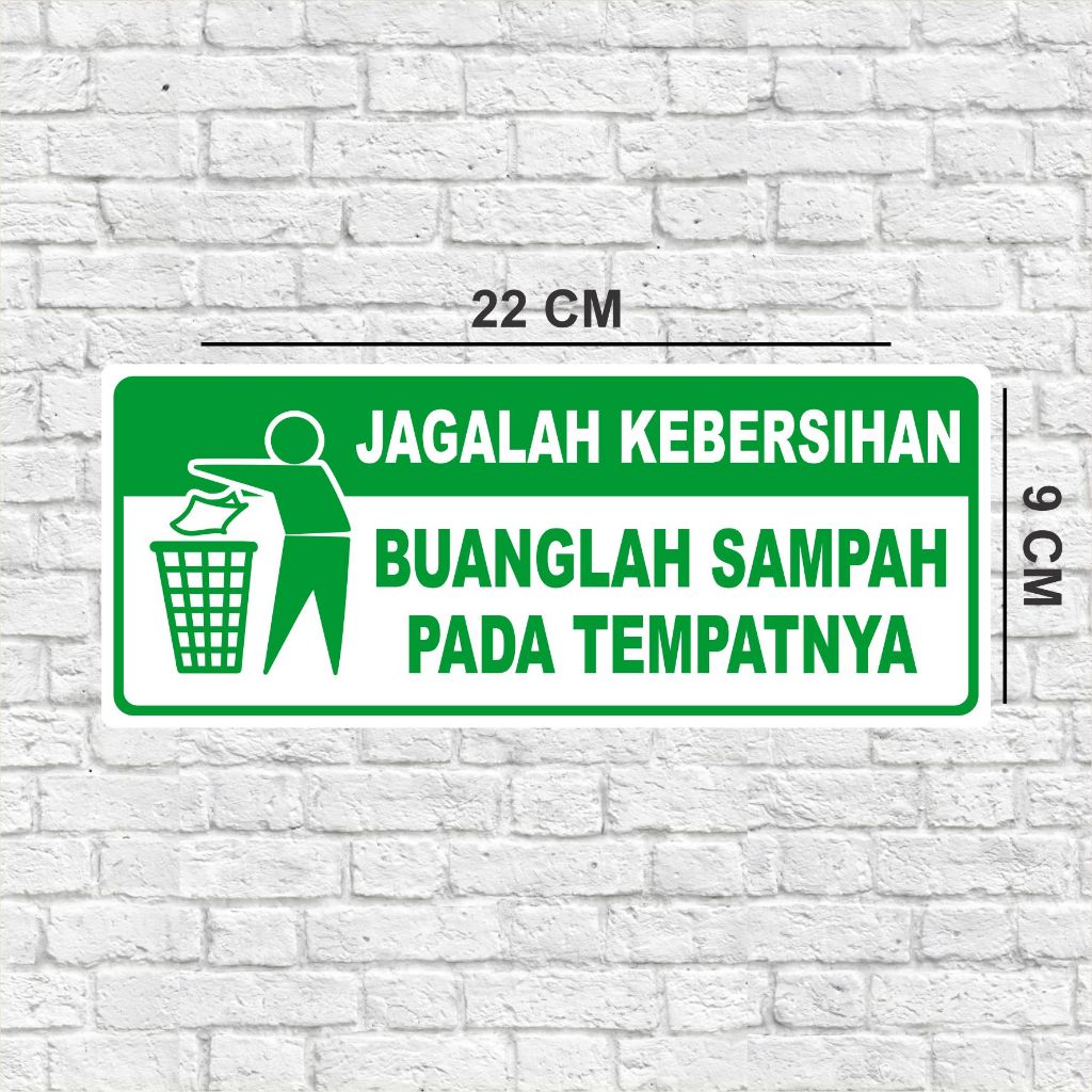 Jual Label Akrilik Jagalah Kebersihan Tempel - Rumah / Kantor / Cafe ...