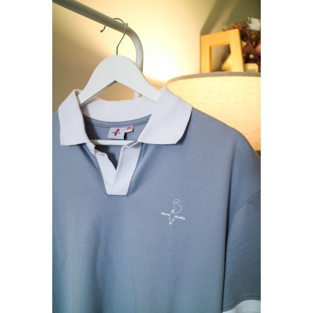 Jual Napoli Zen Blue White Starter Polo 240 GSM Cotton | Modern Fit ...