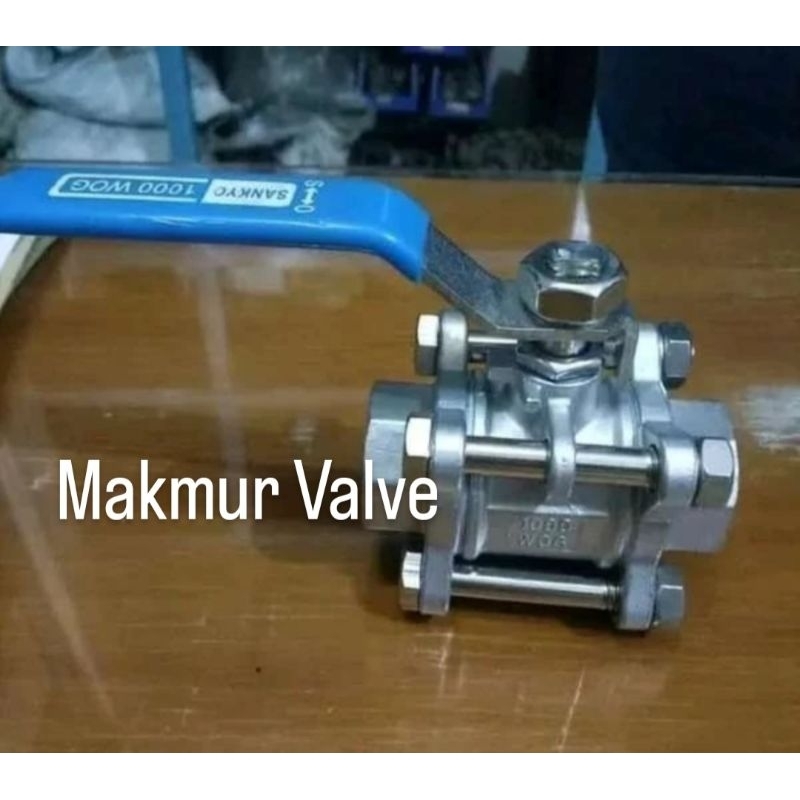 Jual BALL VALVE SANKYO SS 316 DRAT 3 PC BODY 2½" | Shopee Indonesia