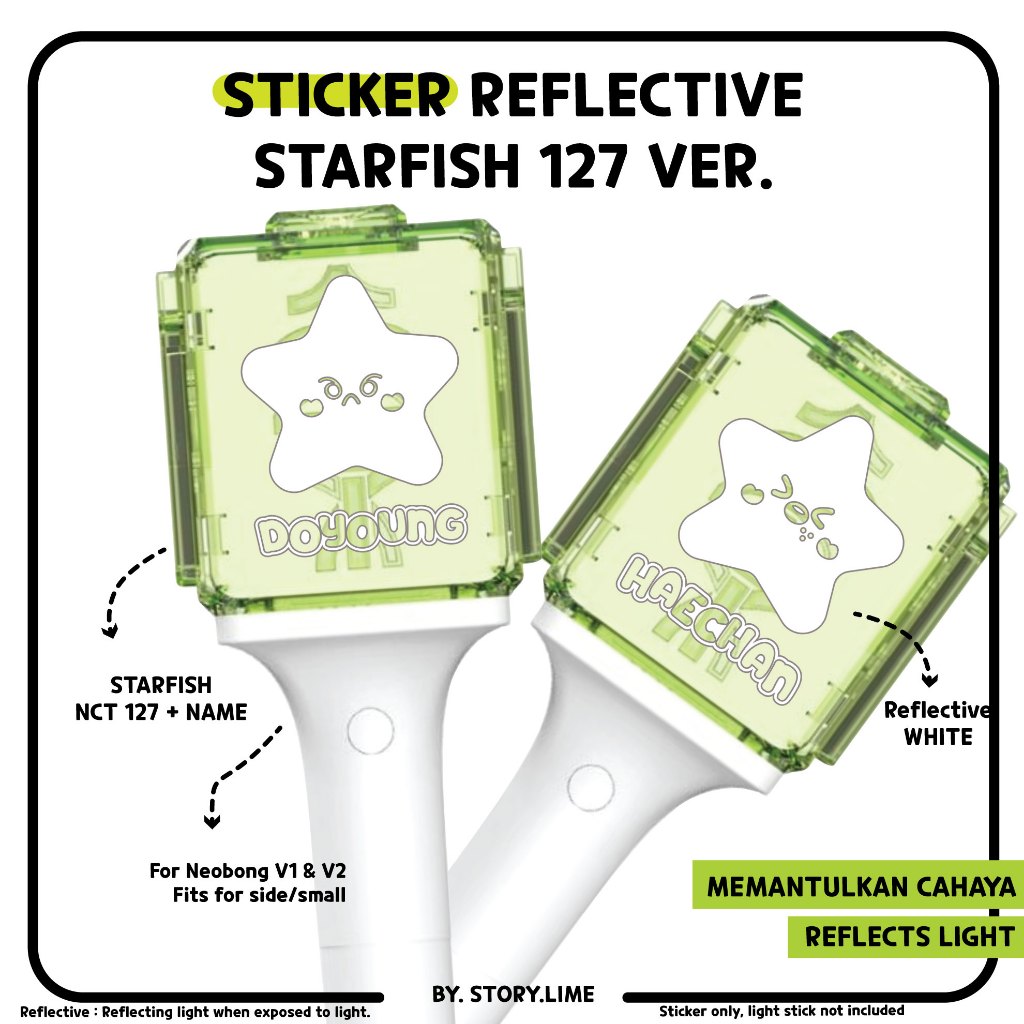 Jual Sticker Deco Reflective NCT 127 STARFISH Kpop Decal for NEOBONG ...