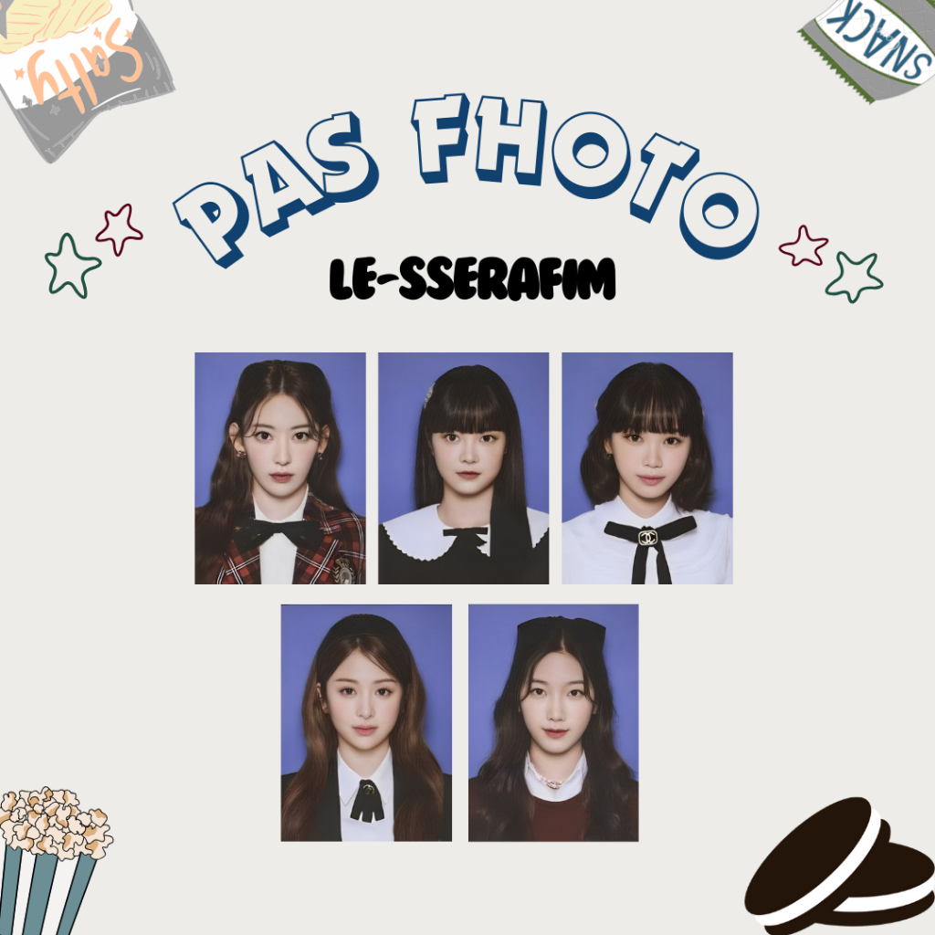 Jual PAS FOTO LE SSERAFIM 3x4 (Harga 4PCS) ID PHOTO KPOP IDOL (PO BACA ...
