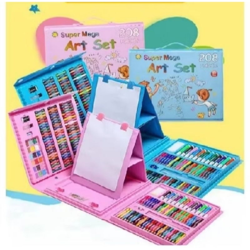 Jual Crayon Anak Set Isi 208 pcs / Pensil Warna Set Lengkap / Alat ...