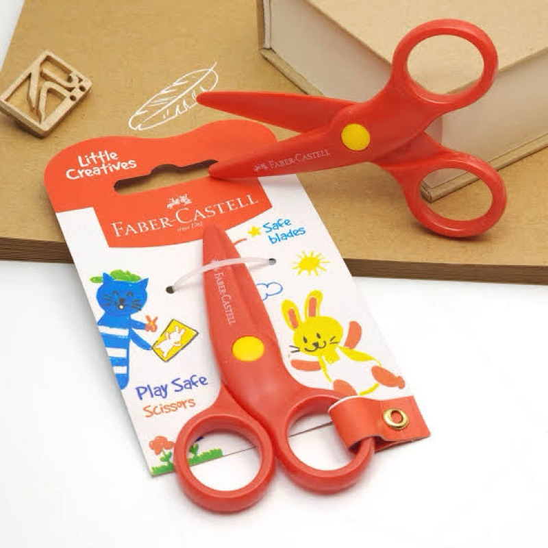 Jual PLAY SAFE SCISSORS FABER CASTELL | GUNTING KERTAS ANAK | PEMOTONG ...