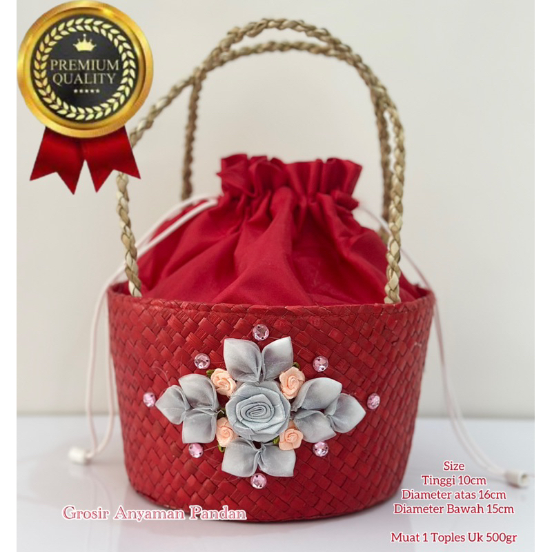 Jual Tas hampers EMBER BUNGA 1 TOPLES GG RARA tas anyaman pandan parcel ...