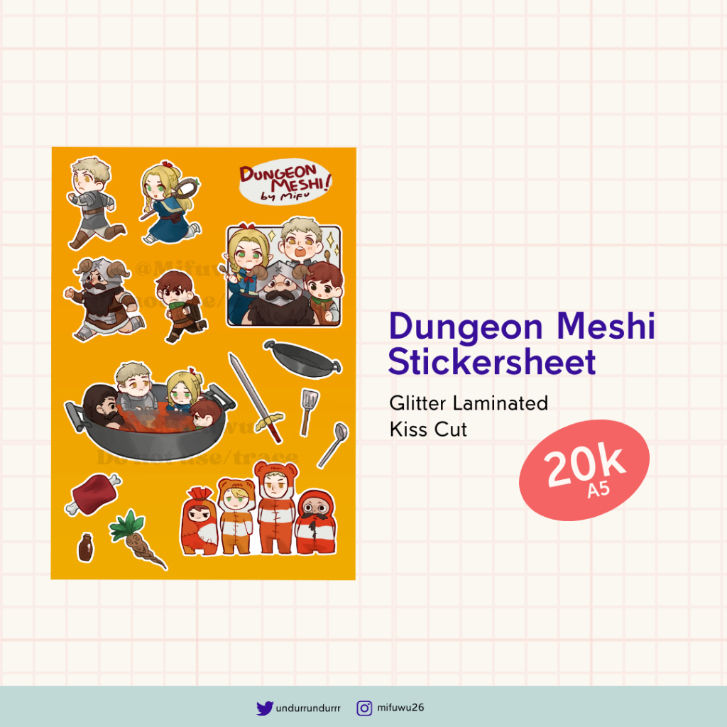 Jual Dungeon Meshi A5 Stickersheet | Shopee Indonesia