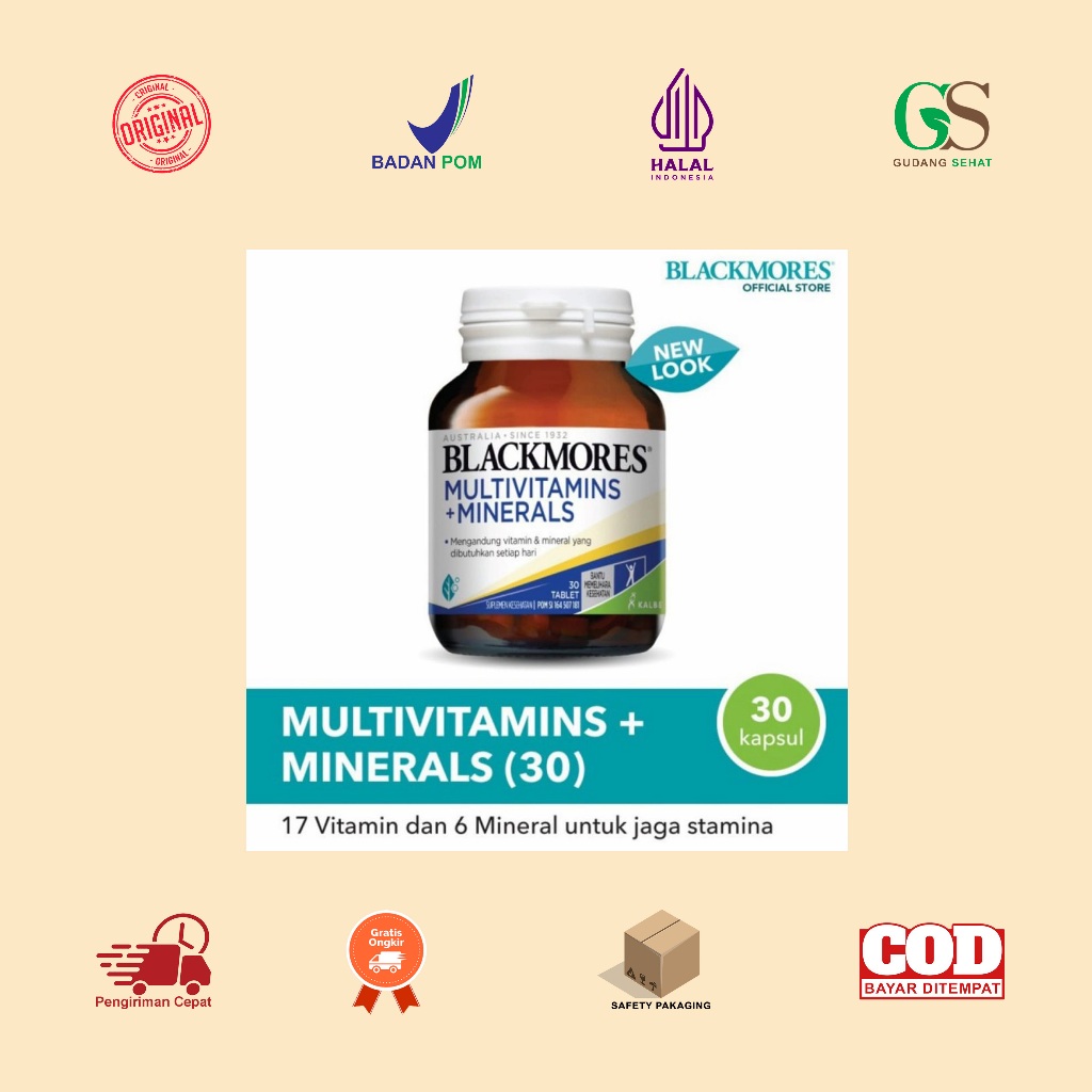 Jual Manado Blackmores Multivitamins + Minerals Isi 30 Tablet | Shopee Indonesia