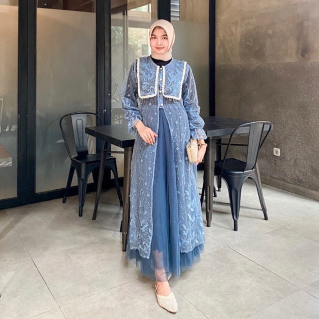 Jual QOME - Tunik Bruklat / Tunik Chloe / Tunik Bunga | Shopee Indonesia