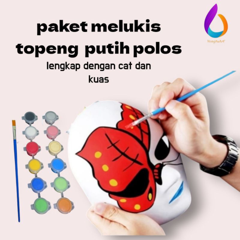 Jual Paket Lengkap Melukis di Topeng Putih Polos | Shopee Indonesia