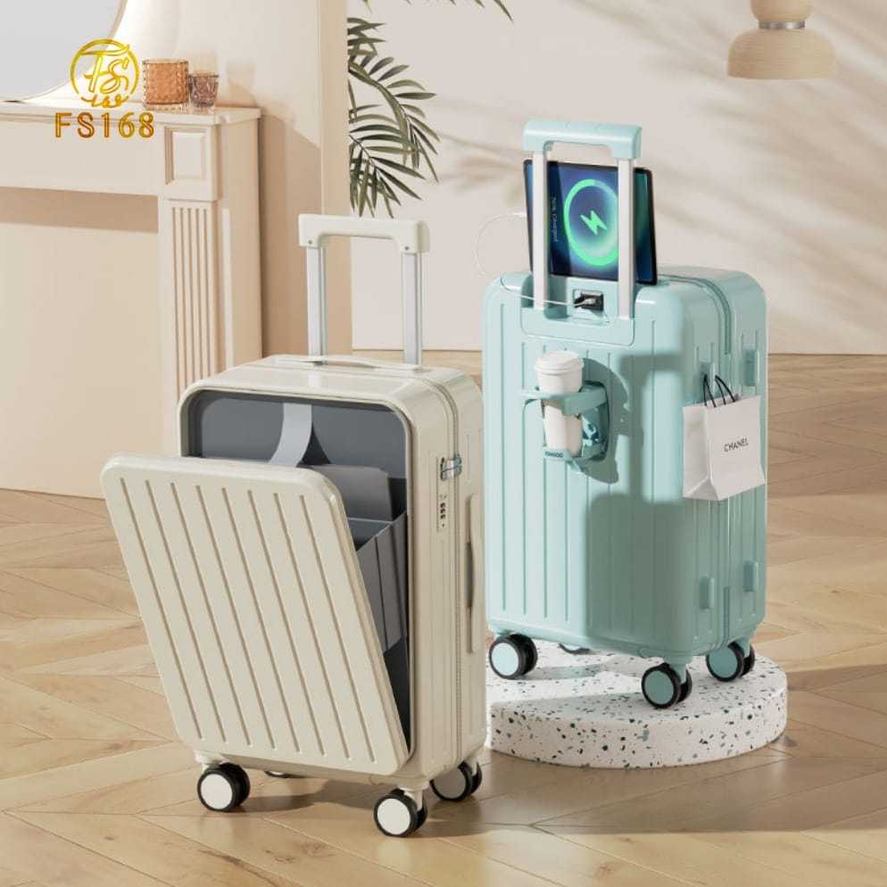 Jual Fs168 Koper 2 In 1 Koper Kabin 20 Inch Laptop USB koper 24 Inch ...