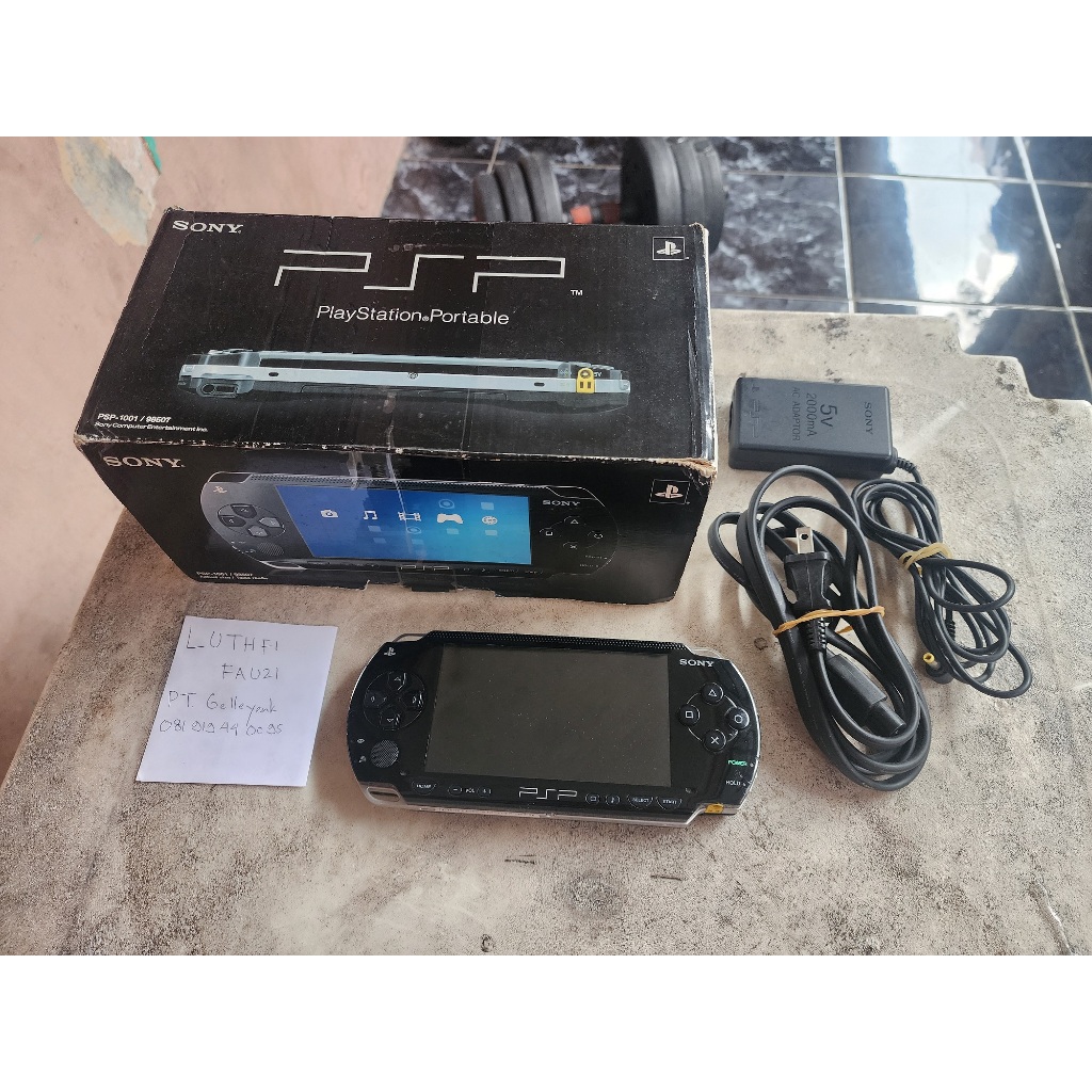 Jual Playstation Portable PSP Fat 1000 16GB Black Fullset 00 | Shopee ...