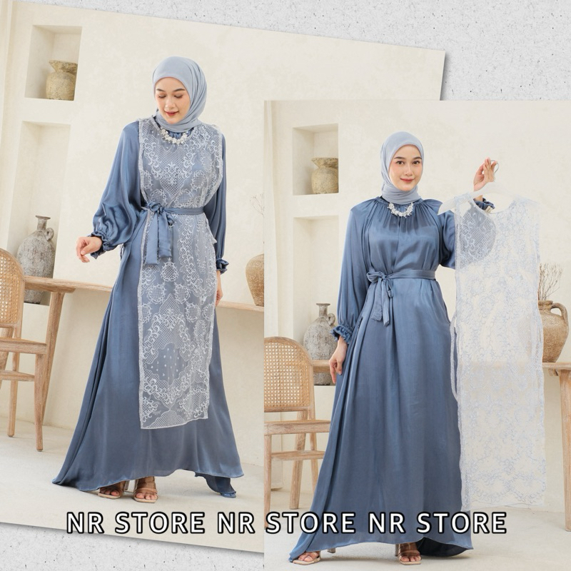 Jual LUNA DRESS BROKAT+INNER|DREES SET OUTER BROKAT LEPAS PASANG ...