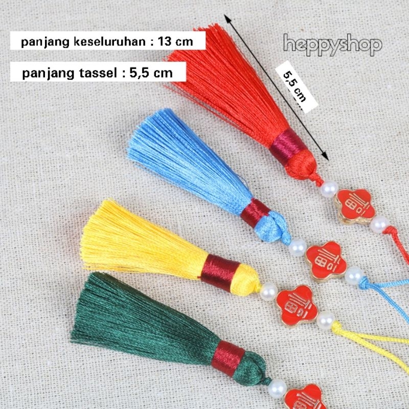 Jual Gantungan Tassel Clover Fu, Hiasan Parcel Imlek Tasel Chinese ...