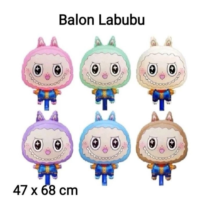 Jual Balon foil karakter labubu the monster boneka popmart pop mart ...