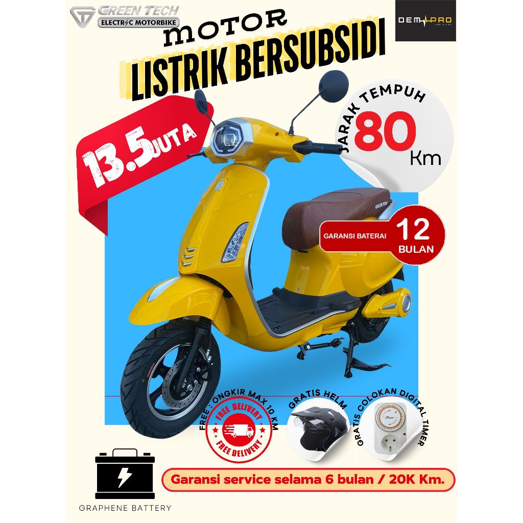 Jual MOTOR LISTRIK GREEN TECH-VP | Shopee Indonesia