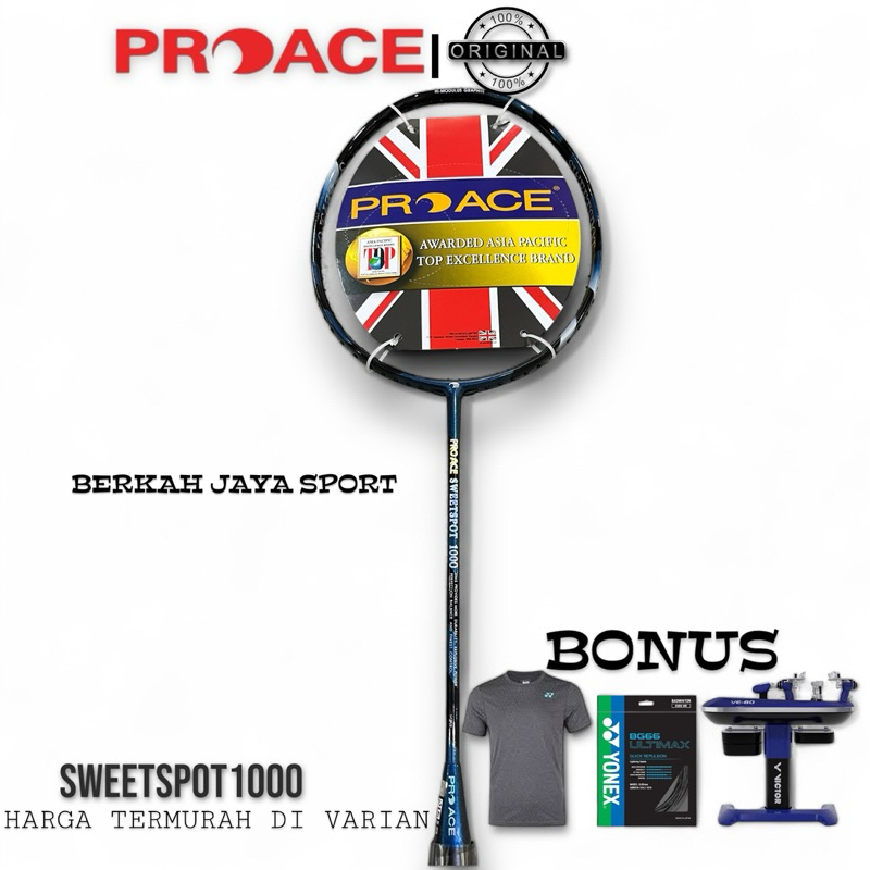 Jual Raket Original pro ace sweetspot 1000 bonus terlengkap dan murah ...