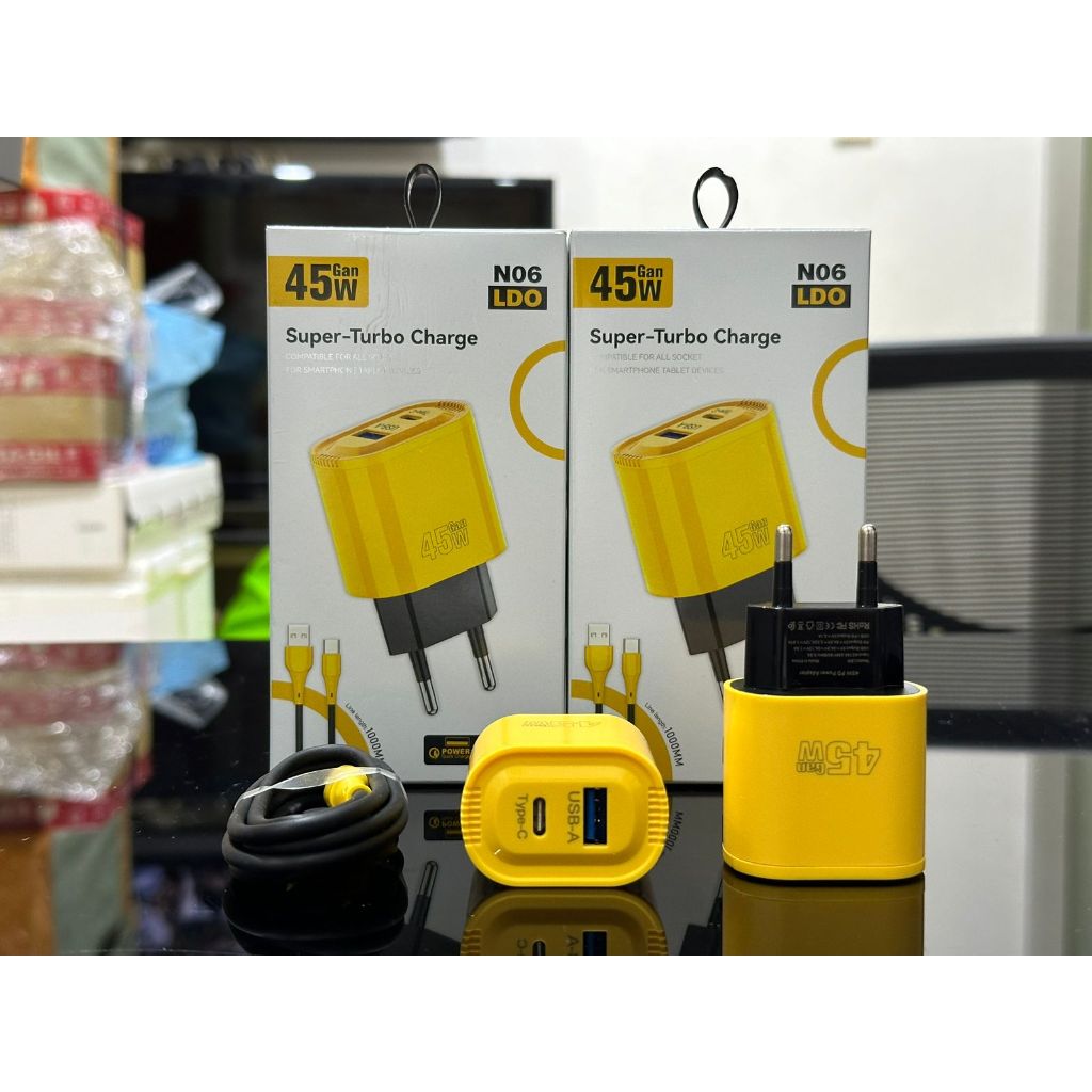 Jual Travel Charger 45W Gan N06 LDO | Shopee Indonesia