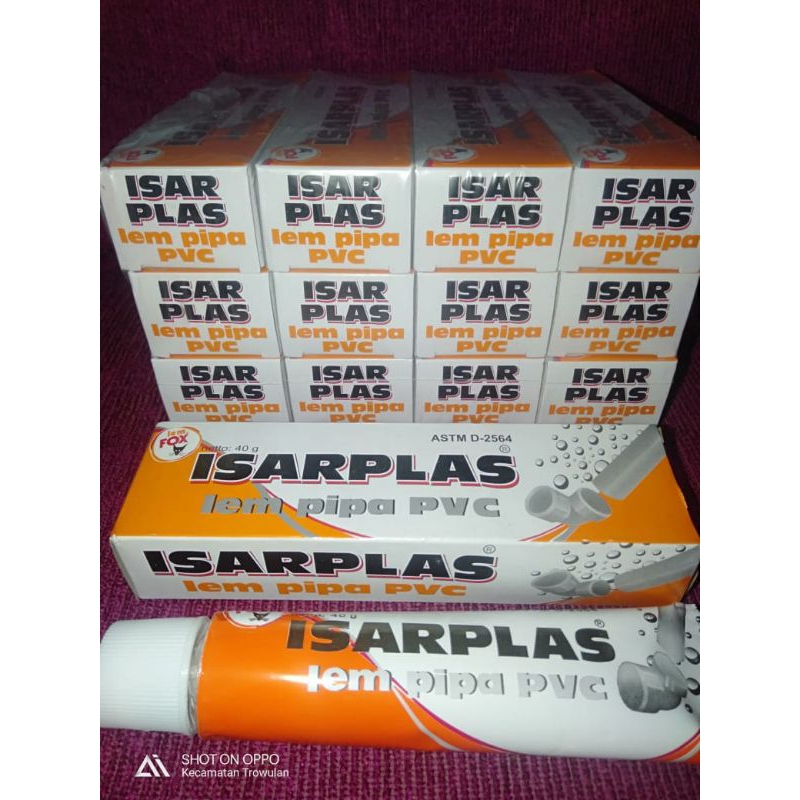 Jual ISARPLAS 40gr TERBARU LEM PVC PARALON LEM SERBAGUNA BOX 12pcs ...