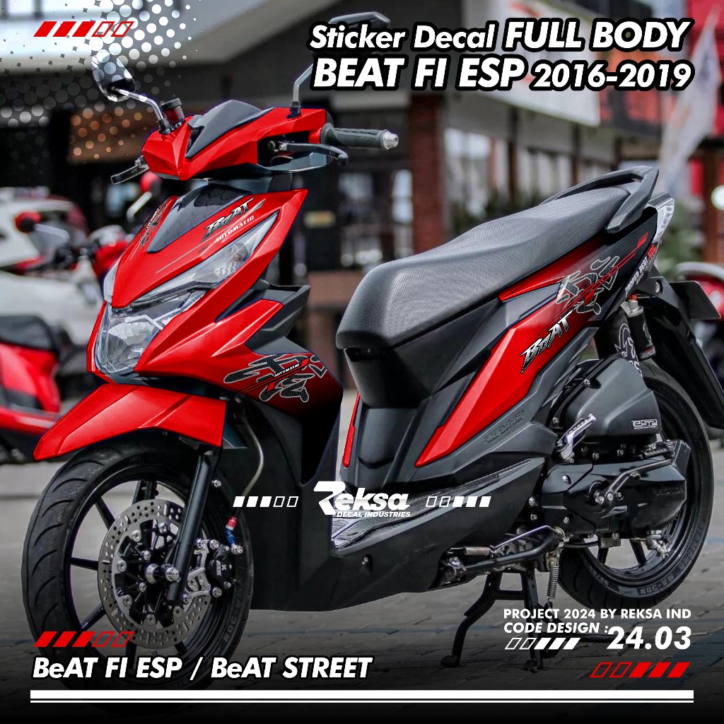 Jual (COD) TERBARU Decal Sticker Honda Beat ESP BEAT STREET Full body ...