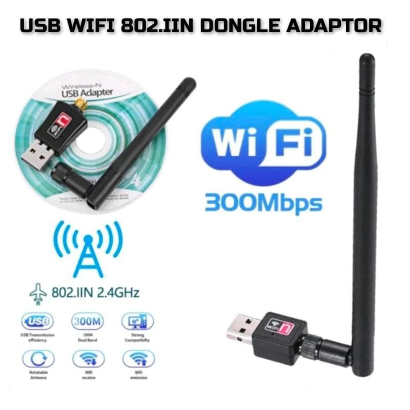 Jual Usb Dongle Antena Wireless Wifi Receiver Usb Adapter 802.11N 300Mbps | Shopee Indonesia