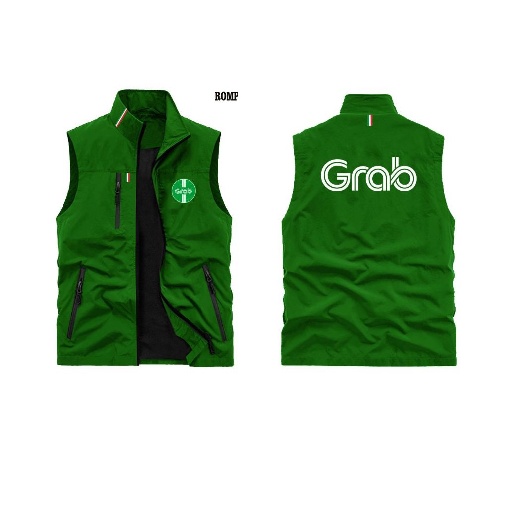 Jual Jaket Rompi Pria Ojol Grab Rompy Grabbike Grabfood Driver Rompi ...