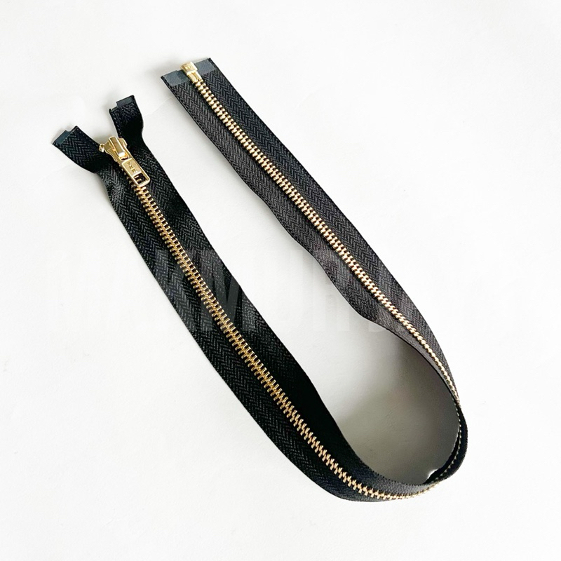 Jual Resleting Jaket YKK Gigi Besi Emas 50cm, 60cm, 70cm Kepala Bolak Balik per BIJI | Shopee ...