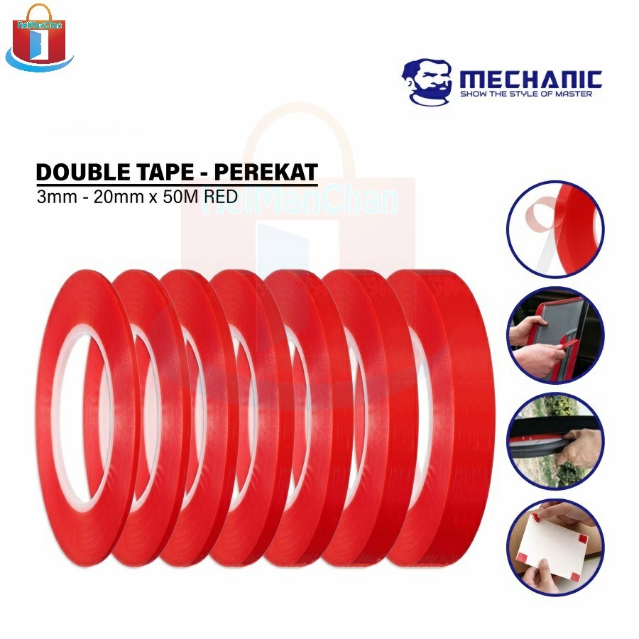 Jual Mechanic Double tape Transparan Perekat - double side tape - Lem ...