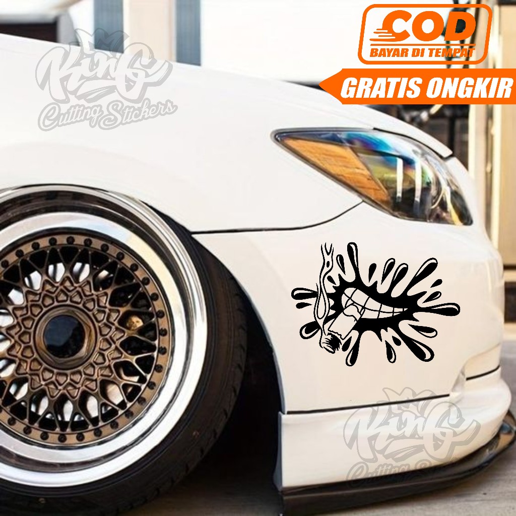 Jual STICKER MOBIL BERCAK CROT SMOKING KEREN STICKER MOBIL MOTOR LAPTOP ...