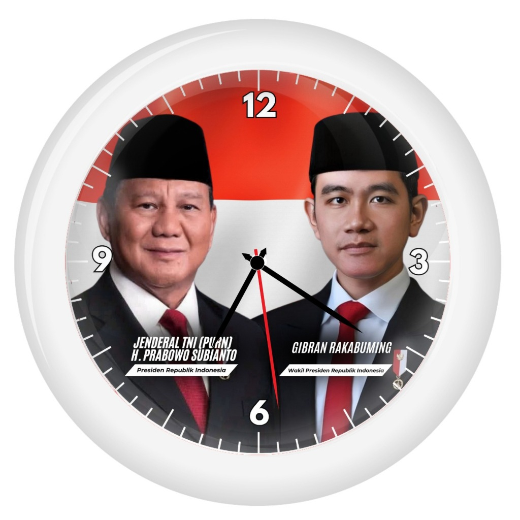 Jual Jam Dinding Besar Foto Presiden dan Wakil Presiden 30CM / Jam ...