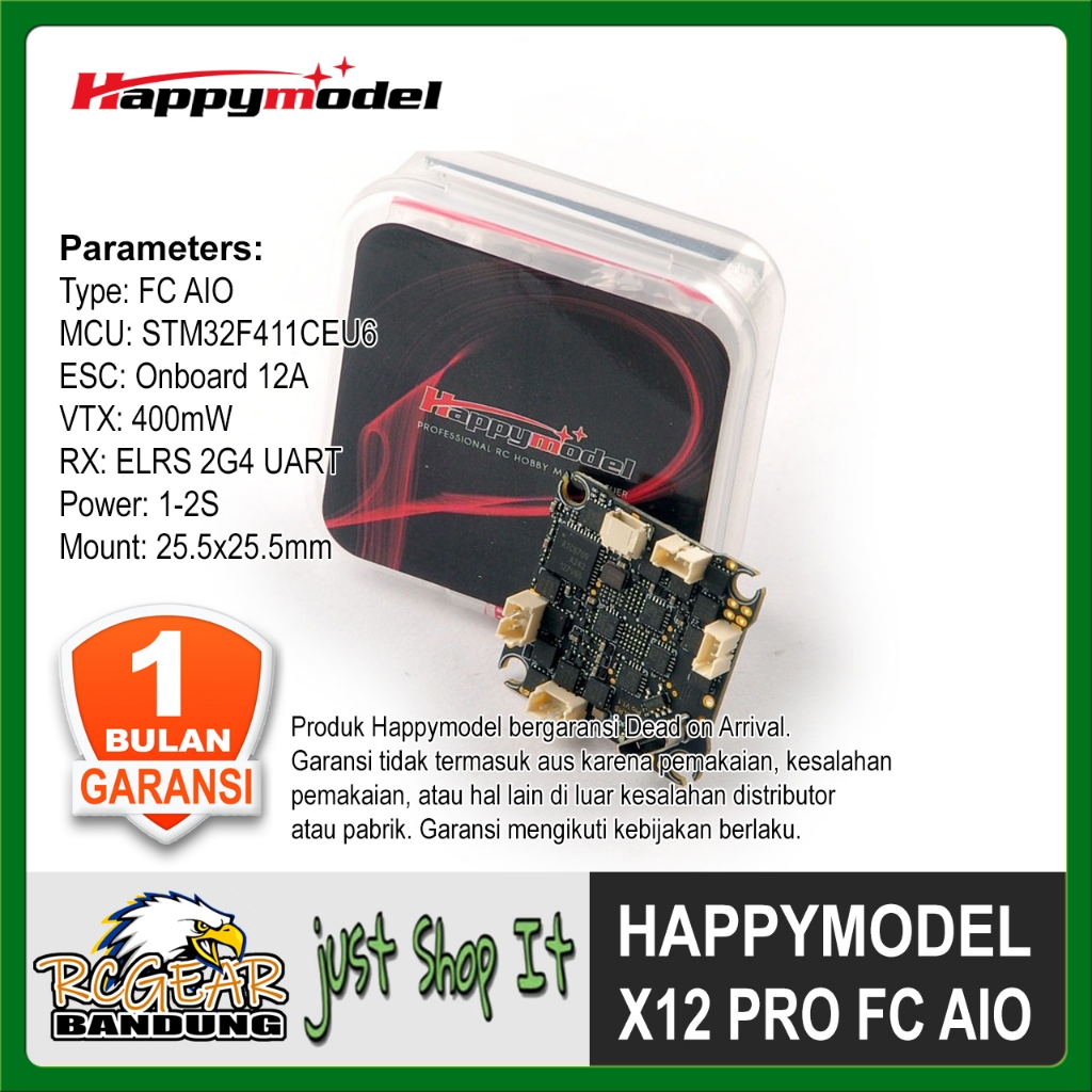 Jual Happymodel X12 Pro ELRS F4 5IN1 AIO 1-2S 12A 400mW Flight Controller FC 25.5x25.5MM for FPV ...