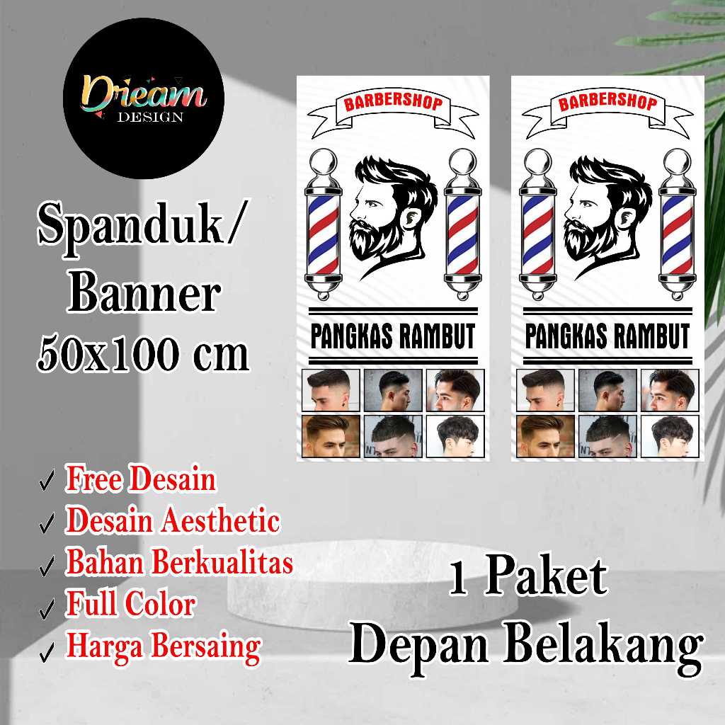 Jual Spanduk Banner Plang pangkas plang model A 50x100 custom desain ...