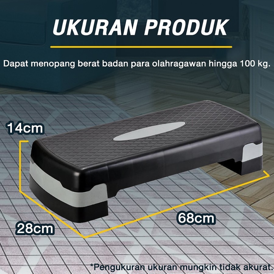 Jual DR Aerobic Step Papan Senam Aerobic Zumba 3 Tingkatan Adjustable ...