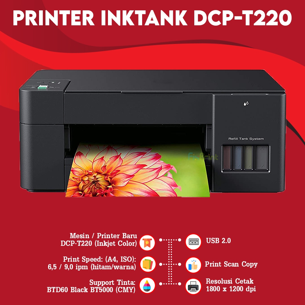 Jual Printer Brother DCP-T220 InkTank Print Scan Copy All-In-One DCP ...