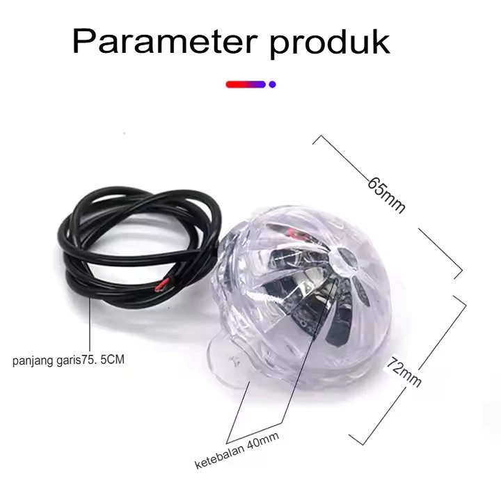 Jual Lampu Kolong LED Bulat RGB Motor Mobil Truk Bus 12V - 24V ...