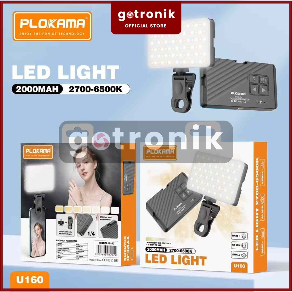 Jual Lampu LED Video Lampu Plokama U160 Pro RGB Studio Led Lighting ...