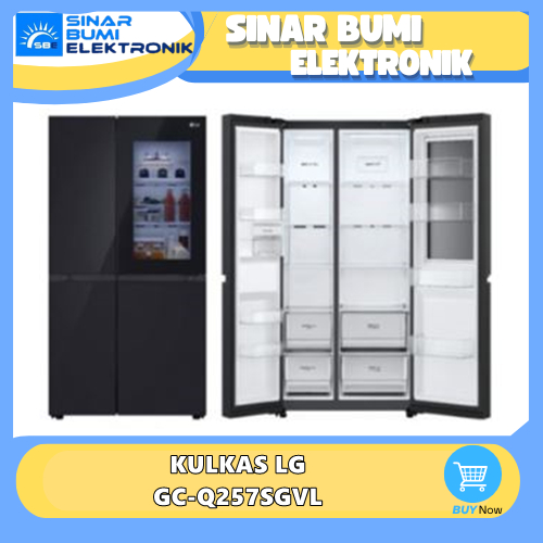 Jual LG GC-Q257SGVL KULKAS SIDE BY SIDE 655 L INSTAVIEW INVERTER - GCQ257SGVL | Shopee Indonesia