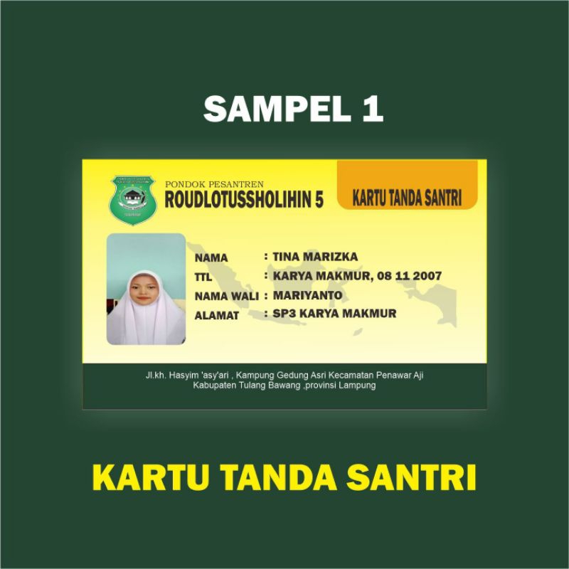 Jual Cetak Id Card, Kartu Santri, Kartu Siswa, Kartu Pelajar bahan PVC ...
