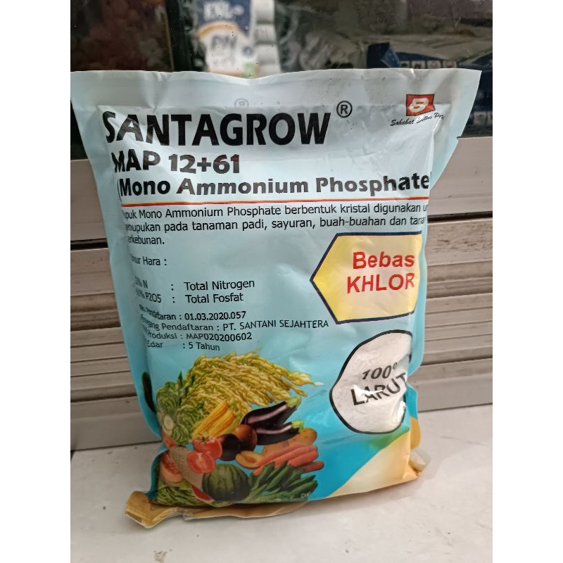 Jual Pupuk MAP Santagrow N12+P61 (1Kg) | Shopee Indonesia