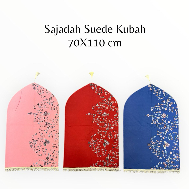 Jual Sajadah Premium Suede Kubah Motif Bunga Rambat Bahan Lembut ...