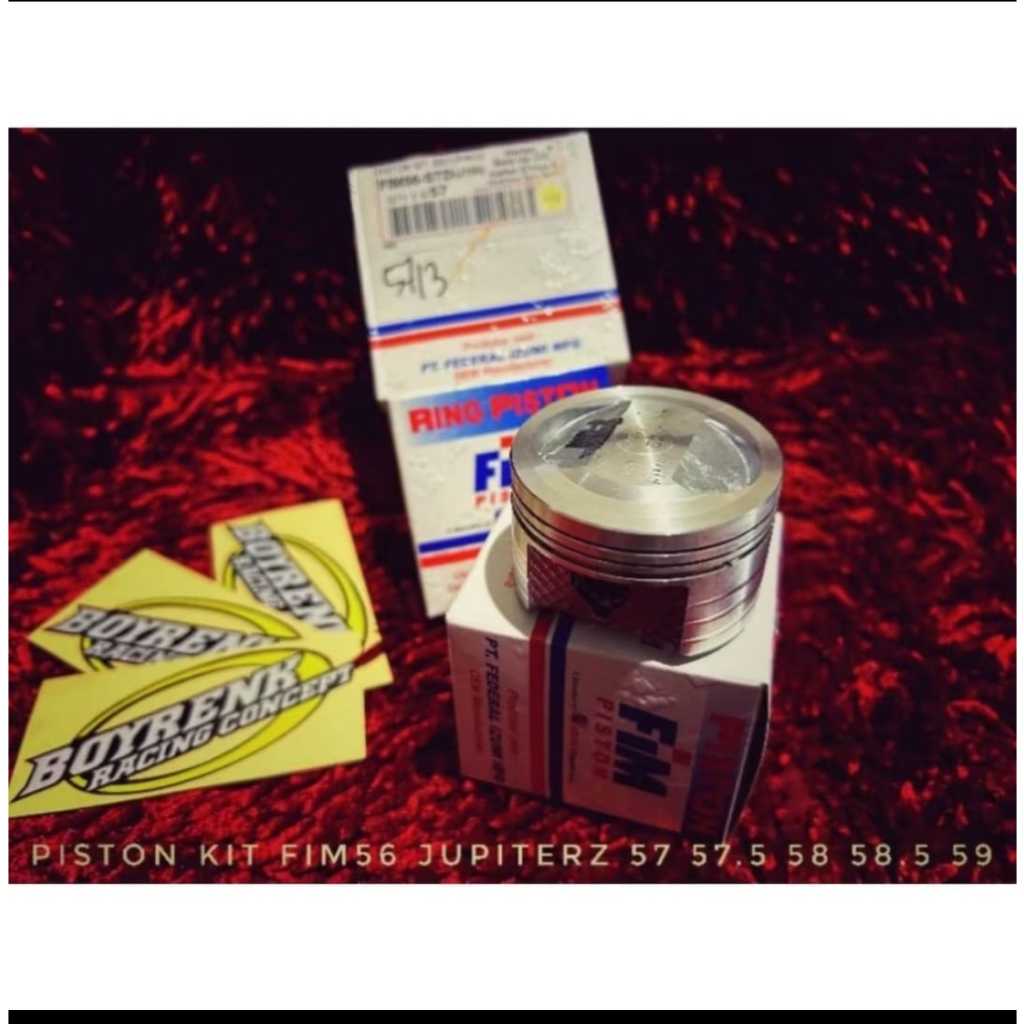 Jual PISTON SEHER KIT SET FIM 56 BORE UP DOME JUPITER Z / VEGA ZR ...