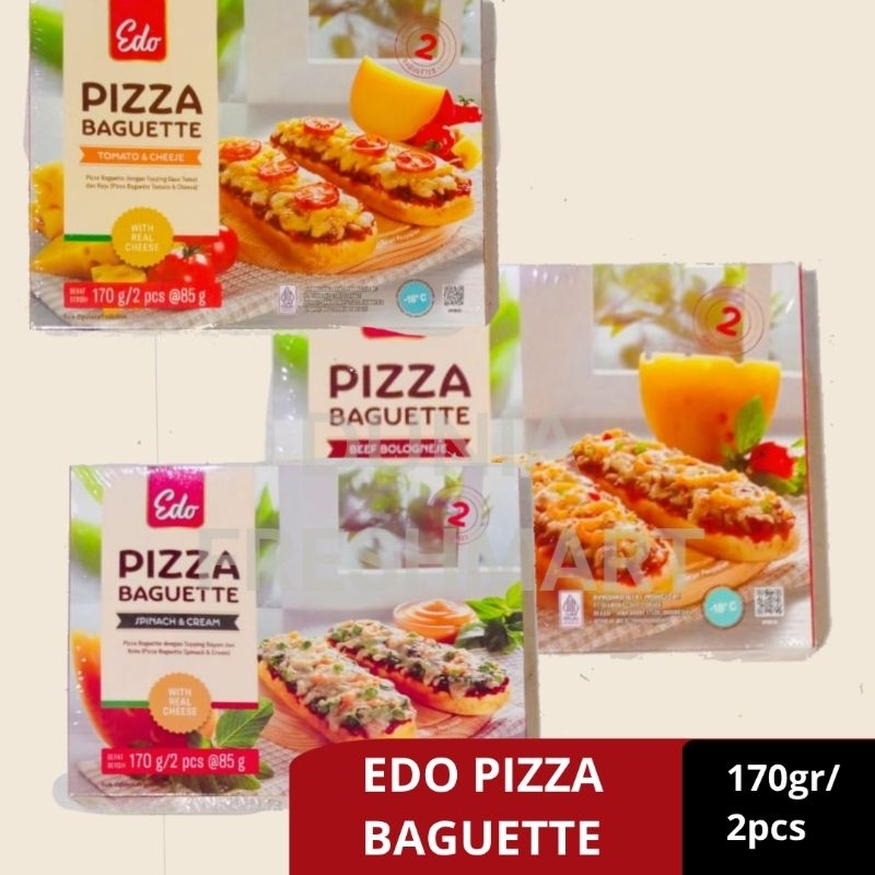Jual EDO PIZZA BAGUETTE TOMATO CHEESE/SPINACH CREAM/BEEF BOLOGNESE ...