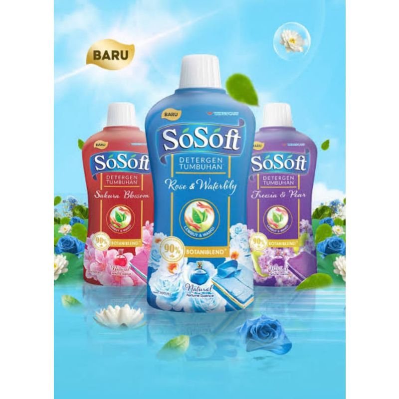 Jual SoSoft Detergen Tumbuhan 700ml | Shopee Indonesia