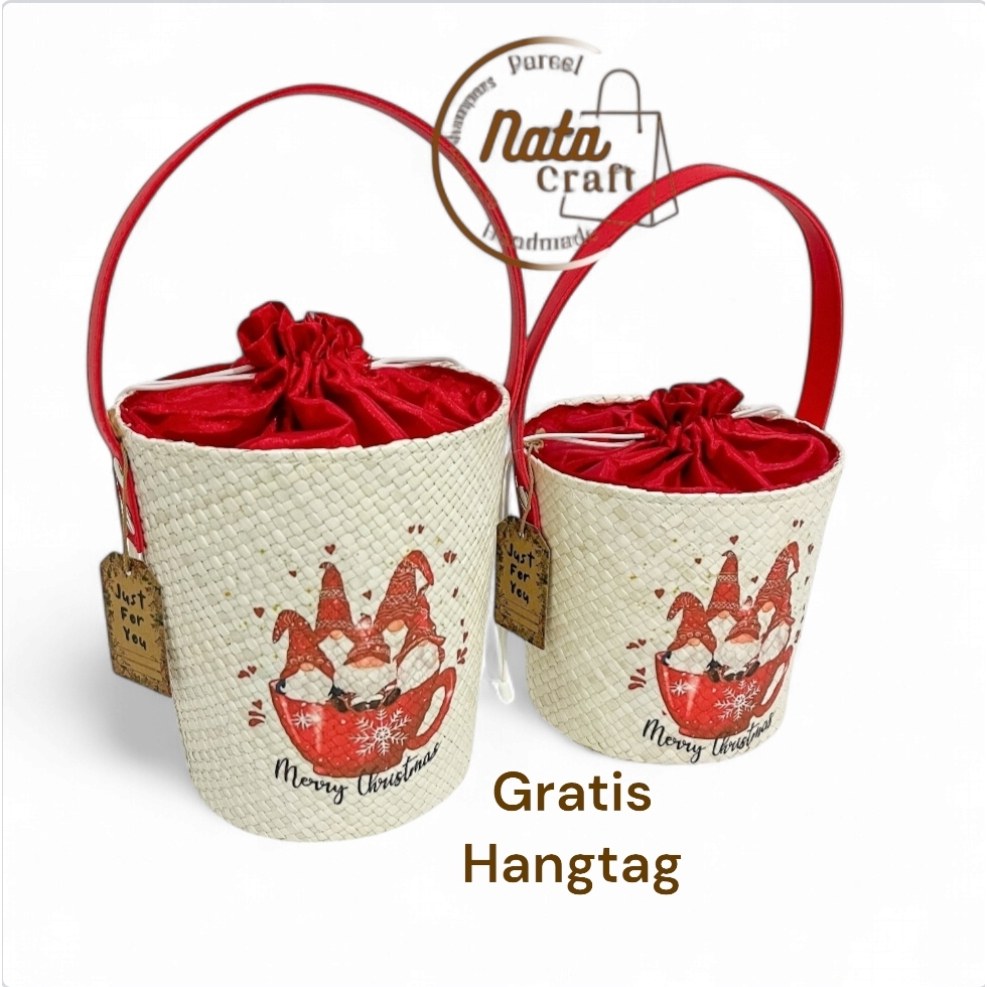 Jual Nata craft-Tas Parcel Anyaman Pandan Tas Hampers Natal Keranjang ...