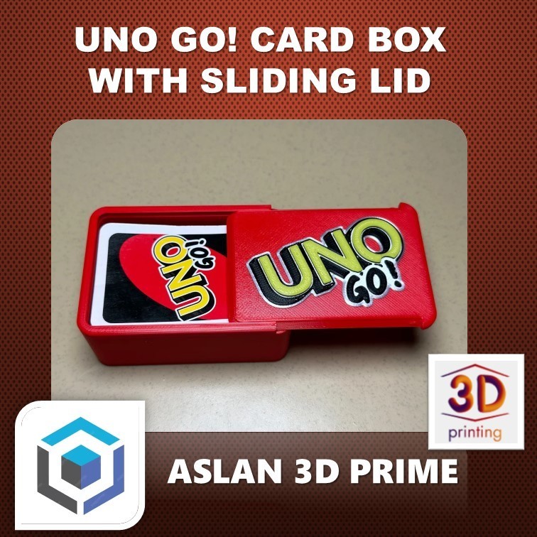 Jual UNO GO! CARD GAME BOX + SLIDING LID & ELEVATED LOGO 3D Print Kotak ...