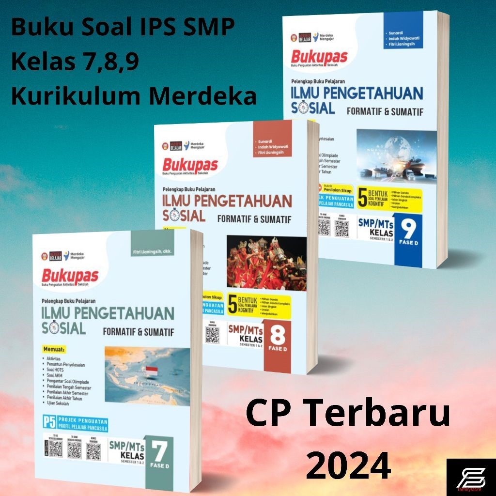 Jual Paket Bukupas IPS/Ilmu Pengetahuan Sosial SMP/MTs Kelas 7/8/9 Ringkasan dan Latihan Soal ...