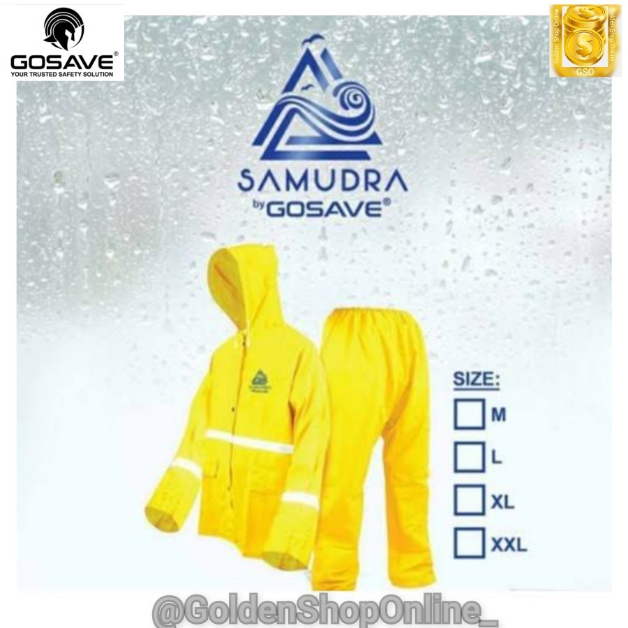 Jual Gosave Jas Hujan Baju Celana Warna Kuning Samudra | Shopee Indonesia