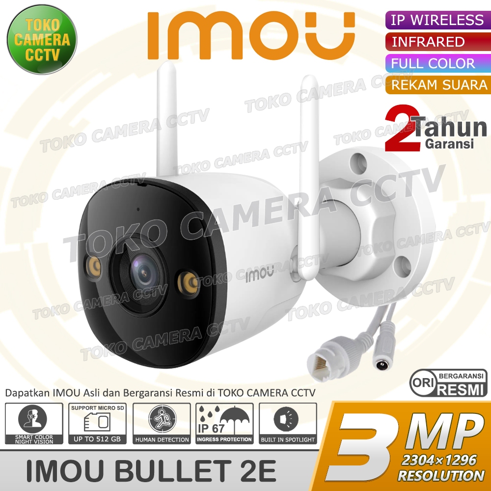 Jual WIFI CAMERA OUTDOOR IMOU BULLET 2E 3MP KAMERA CCTV BERSUARA ...